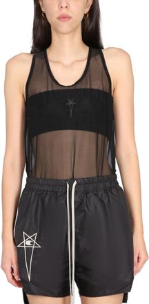 Rick Owens Nylon Elastane Tank Top - Black