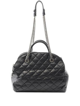 Chanel sac à main en cuir matelassé (2012-2013) - Noir