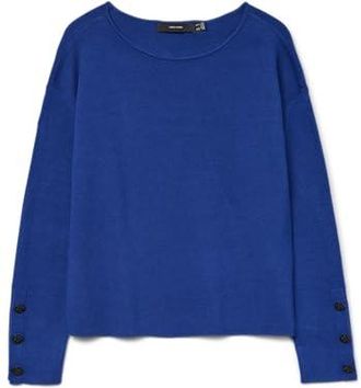 Vero Moda Pullover Vmgold Ls Boatneck Pull &agrave; col Bateau, Surf The Web, XL Femme