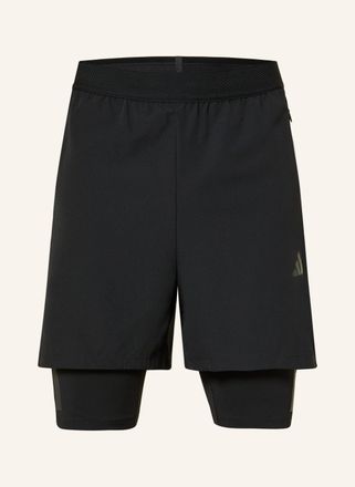 adidas 2-In-1-Trainingsshorts Power schwarz