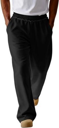 Generic Pantalon de jogging pour homme - Pantalon de sport ample avec taille &eacute;lastique - Cordon de serrage - Pantalon de loisirs - Jambes larges - Pantalon de