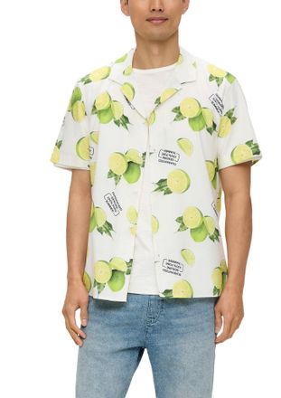 s.Oliver Kurzarmhemd aus Viskosemix mit All-over-Print