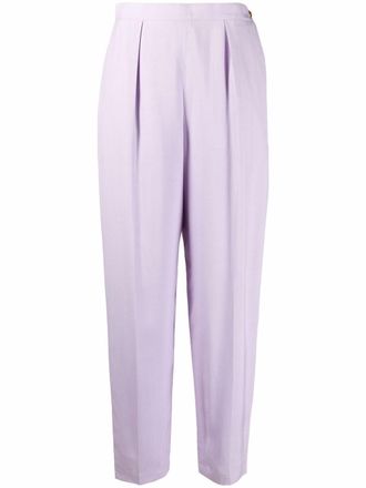 Chanel pantalon de tailleur en soie (années 2000) - Violet