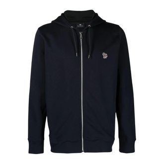 Paul Smith Zebra Logo Zip-Through Hoodie - - Sweatshirts & Hoodies - Herren - Blau - S