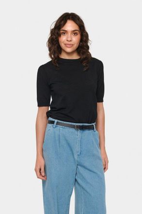 Saint Tropez Kurzarmpullover MilaSZ SS Viskose Feinstrick