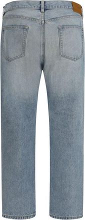 Saint Laurent Stonewashed Straight-Leg Denim Jeans - Blue