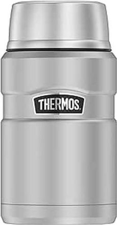 Thermos Thermos Stainless King R&eacute;cipient alimentaire isotherme en acier inoxydable, Acier inoxydable, Acier inoxydable mat, 0,71 Liter