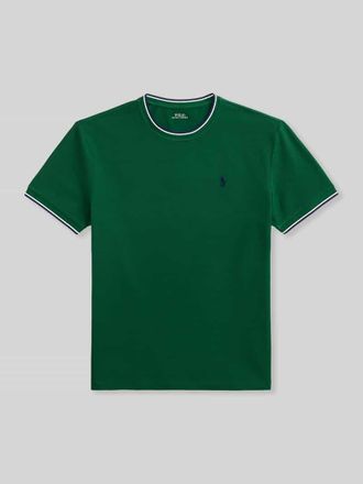 Polo Ralph Lauren Regular Fit T-Shirt aus Baumwoll-Mix mit Kontraststreifen