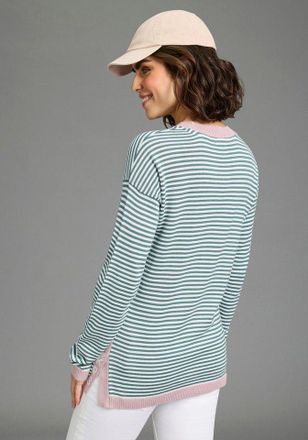 Kangaroos Strickpullover aus Baumwolle-Mix, mit Rundhalsausschnitt, l&auml;ssig geschnitten