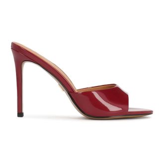 Kazar Kazar Maroon Lack Pantoletten auf hohem Stilettoabsatz - - Shoes - Damen - Braun - 36 EU