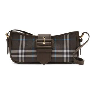 Burberry Femme, Sacs, Brun, Taille: ONE Size Sac Bandoulière Marron avec Bretelles Réglables