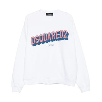 Dsquared2 Trendige Pullover Kollektion - - Sweatshirts & Hoodies - Herren - Wei&szlig; - L