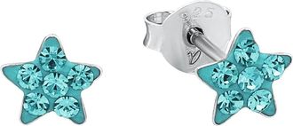 Amor Ohrstecker für Mädchen, Sterling Silber 925, Kristallglas Stern