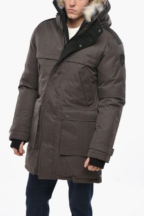 Nobis Solid-Color Utility Down Jacket YATESY with Fur Detail Nobis
