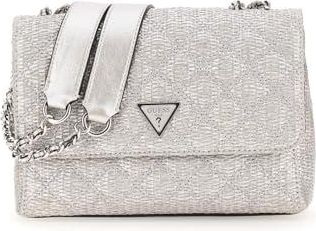 Guess Sac à bandoulière Giully 2 Comp matelassé argenté