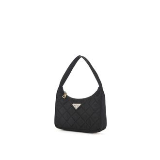 Prada Womens Black Nylon Shoulder Bag