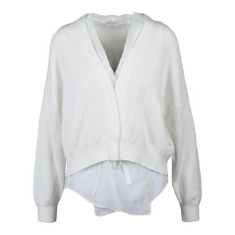 Brunello Cucinelli Damen, Strickwaren, Wei&szlig;, XSGr&ouml;&szlig;e