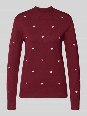 Apricot Strickpullover aus Viskose-Mix mit Stitchings