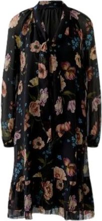 Oui Femme, Robes, Multicolore, Taille: 40 FR Floral Midi Dress