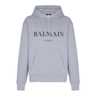 Balmain Kapuzenpullover mit -Print - - Sweatshirts & Hoodies - Herren - Grau - 3XL