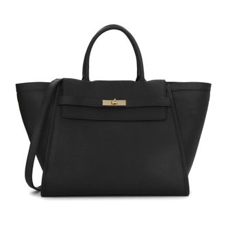 Kazar Femme, Sacs, Noir, Taille: ONE Size Grand sac &agrave; main avec sangle d&eacute;corative et boucle