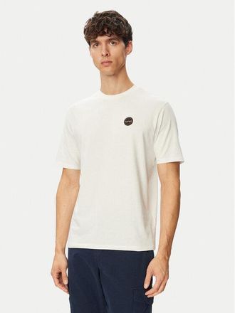 Napapijri T-Shirt S-Badge NP0A8949 Wei&szlig; Regular Fit