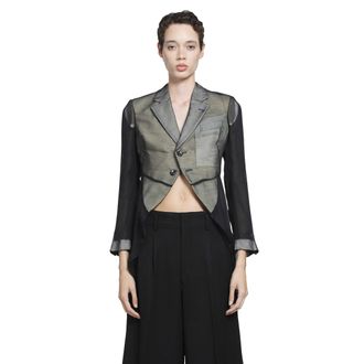 Comme Des Gar&ccedil;ons Sheer Nylon Long Blazer