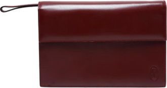 Cartier 1990-2000s Clutch aus Leder - Rot