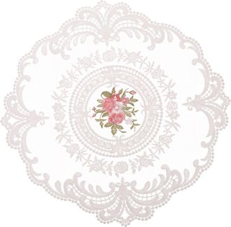 Valiclud 2blätter Tischsets Indoor Retro Tischset Aus Hochwertigem Material Vintage Tischdeko Mit Spitze Esstischsets Für Party Und Hochzeit Tassen Platzsets E