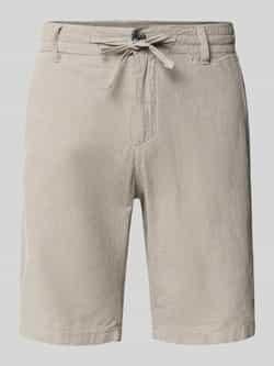 Lindbergh Bermudas aus Leinen-Mix mit franz&ouml;sischen Eingrifftaschen