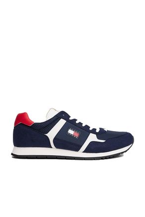 Tommy Jeans Herren Runner Sneaker Casual Low Top, Blau (Dark Night Navy), 40