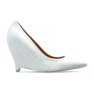 Maison Margiela Lederschuh mit Keilabsatz - - Shoes - Damen - Wei&szlig; - 37 EU