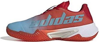 adidas Barricade W Clay Shoes-Low (Non Football), Preloved Blue Silver Met Preloved Red, 38 2/3 EU