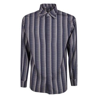 Emporio Armani Homme, Chemises, Multicolore, Taille: XL Chemise &agrave; manches longues avec imprim&eacute;