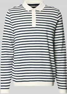 Fynch-Hatton Sweatshirt im Allover-Look mit Polokragen
