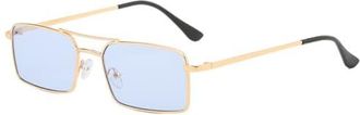 Generic Lunettes De Soleil À Petite Monture En Métal For Hommes Et Femmes, For Lextérieur, La Conduite, Les Vacances(Blue)