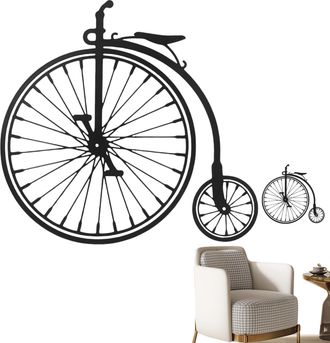 Generico Metallwandskulptur f&uuml;r Fahrr&auml;der: Kunstdekoration mit R&auml;dern, langlebige Eisen-Kunstwerke f&uuml;r das B&uuml;ro, das Wohnzimmer, das Schlafzimmer, einzigartige