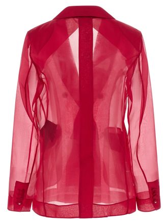 Max Mara Womens Fuchsia Silk Blazer Clothing