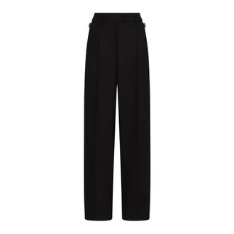 PT01 High-Waisted Wide-Leg Hosen - - Trousers - Damen - Schwarzk - M