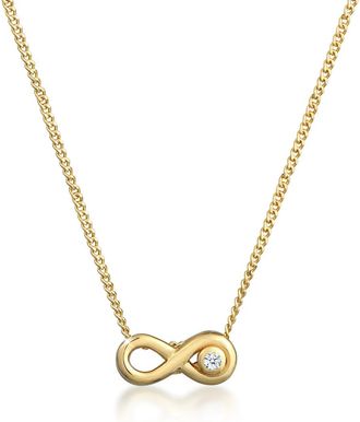 Elli Halsketten - Halskette Infinity Ewig Diamant (0.015 ct.) 585 Ge - Gr. unisize - in Gold - für Damen