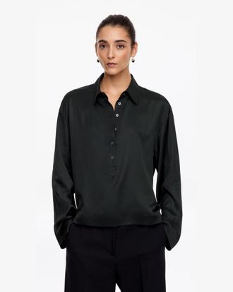 Arket Lockeres Poloshirt -Schwarz