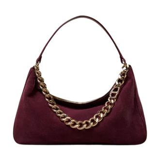 Twinset Hobo Tasche Liliane Wildleder - - Bags - Damen - Rot - ONE SIZE
