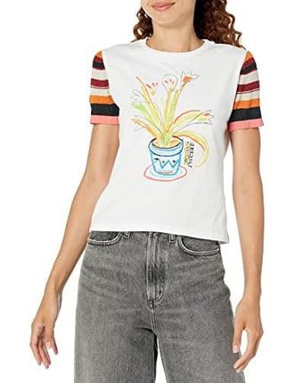 Desigual TS_Jarron 1000 T-Shirt, Blanc, XL Femme