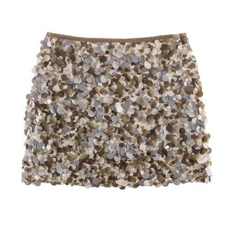 Generic Jupe &agrave; paillettes pour femme - Jupe courte &agrave; paillettes - Sexy - Jupe &agrave; paillettes - Ligne A - Jupe &agrave; paillettes - Jupe de f&ecirc;te - Costume de carnaval 