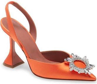 Generic Escarpins &agrave; Bout Pointu et Bride arri&egrave;re Tendance pour Femmes, Chaussures &agrave; Talons Hauts &agrave; Strass Brillants, Chaussures &eacute;l&eacute;gantes &agrave; Talons pour soir&eacute;e