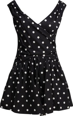 Self Portrait Robe &eacute;vas&eacute;e &agrave; pois Self Portrait