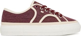 Tommy Hilfiger Sneakers aus Stoff Platform Vulc Sneaker Piping FW0FW09394 Dunkelrot