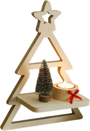 Generico Schwebendes Wandregal - Halterung mit Weihnachtsbaum-Design f&uuml;r Heimdekoration, Pflanzenh&auml;nger mit Weihnachtsdesign, f&uuml;r Schlafzimmer, Wohnzimmer, K&uuml;c