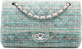 Chanel Hobo Bags - Medium Classic Tweed Double Flap - Gr. unisize - in Blau - f&uuml;r Damen