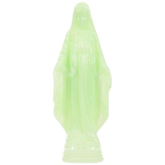 Amosfun Dekoration Schreibtisch Nachtlicht Hingabe Unsere Modelle Statue der Jungfrau Maria Kleine Statue der Madonna Mini Dekorieren Guadalupe Rosenkranz Feh
